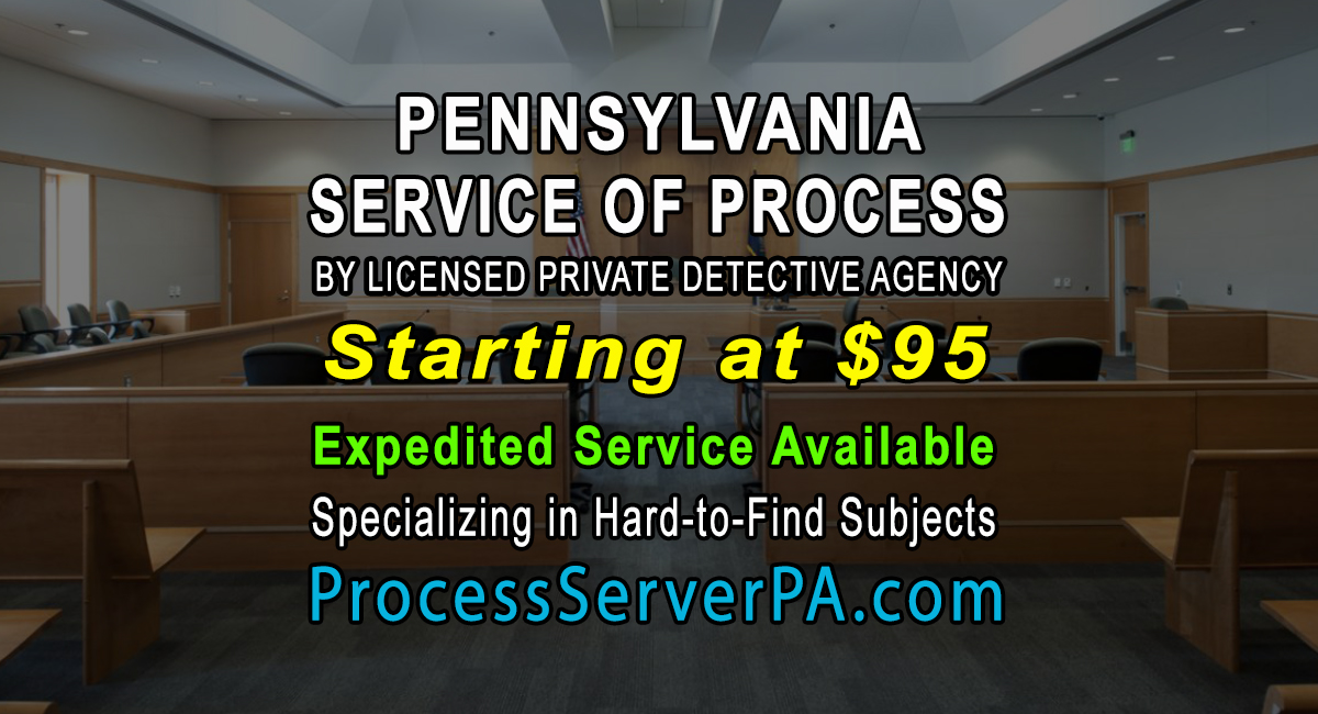 Reading PA Process Server - Pennsylvania Wide Service